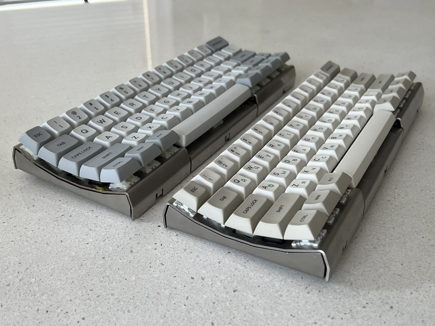 Curve0 - Curved Stainless Steel 60% Keyboard